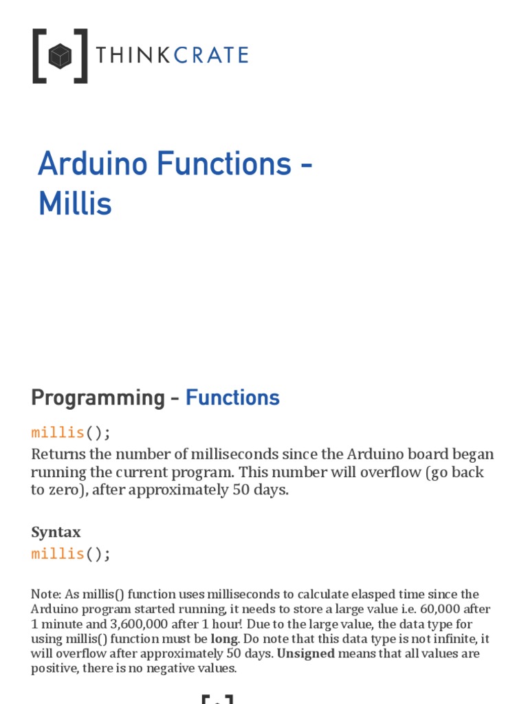 Arduino Functions Millis | PDF