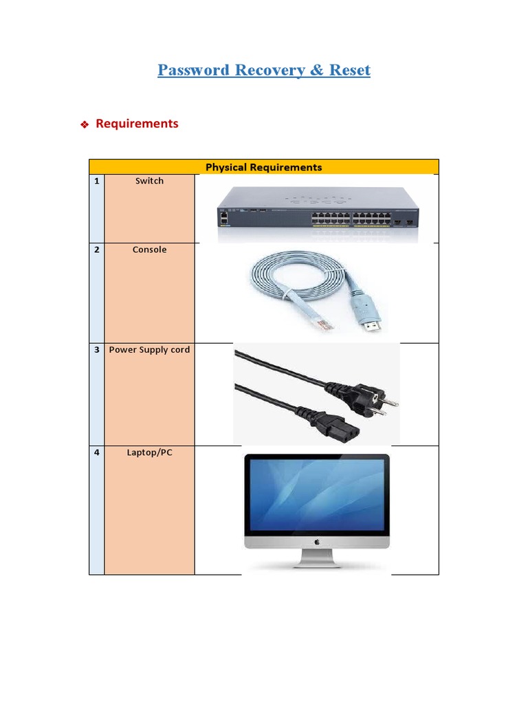 Password Recovery and Reset Switch | PDF | Command Line Interface | Booting