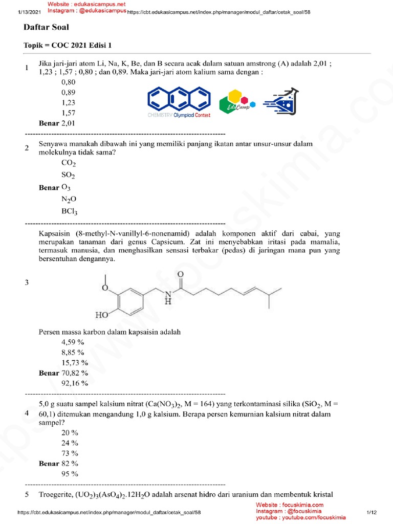 Soal Coc 2021 Edisi 2 | PDF