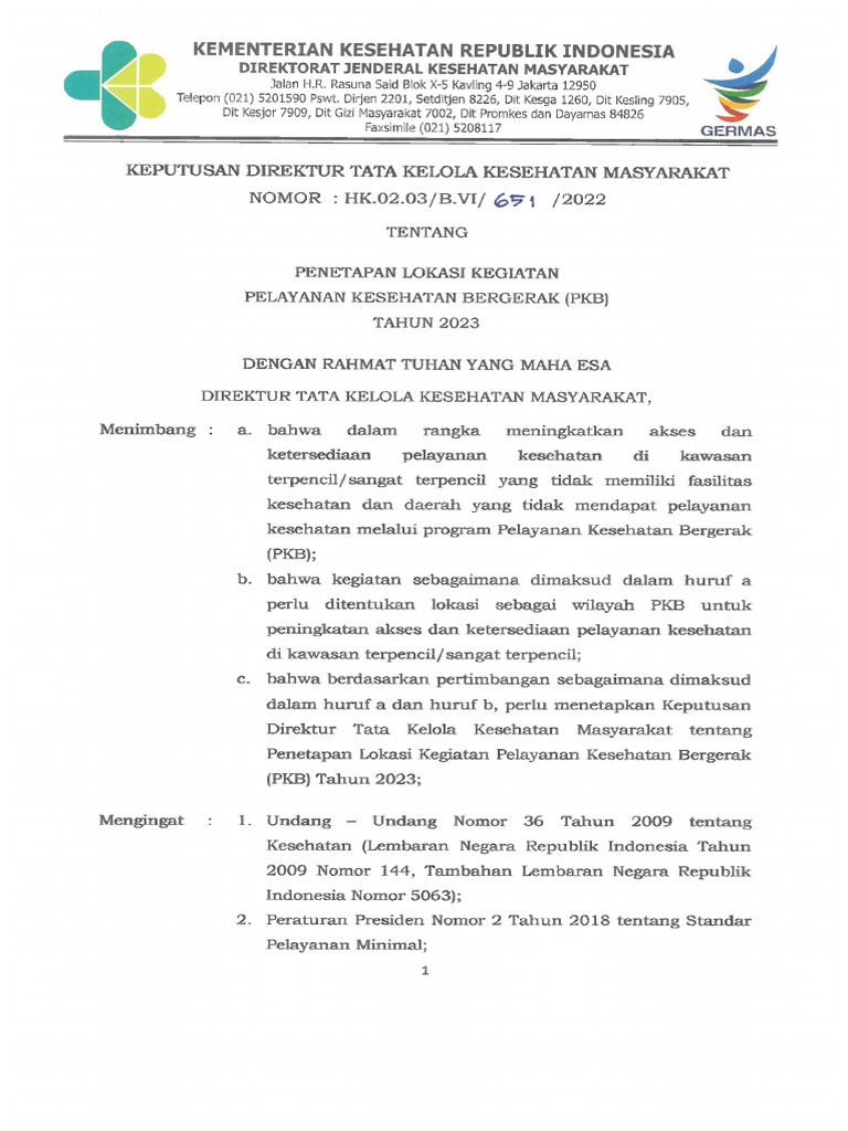 2.2 1 SK Lokus PKB Tahun 2023 | PDF