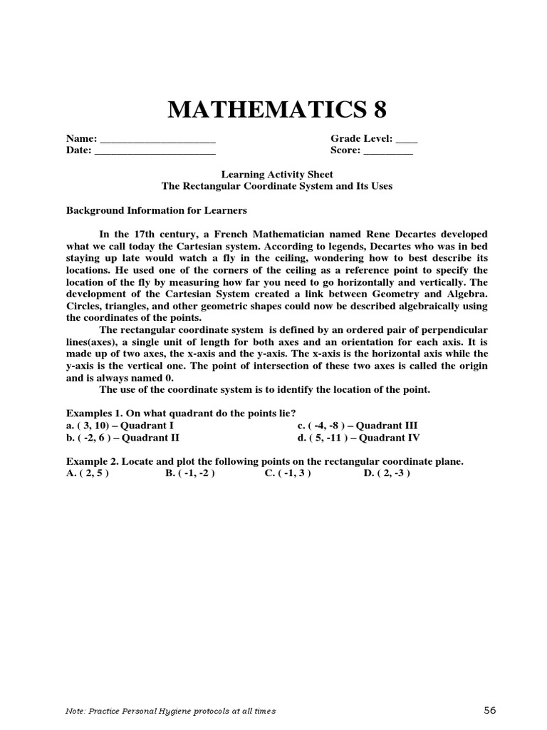 The Rectangular Coordinate System and Its Uses | PDF | Cartesian ... The Rectangular Coordinate System and Its Uses | PDF | Cartesian ...