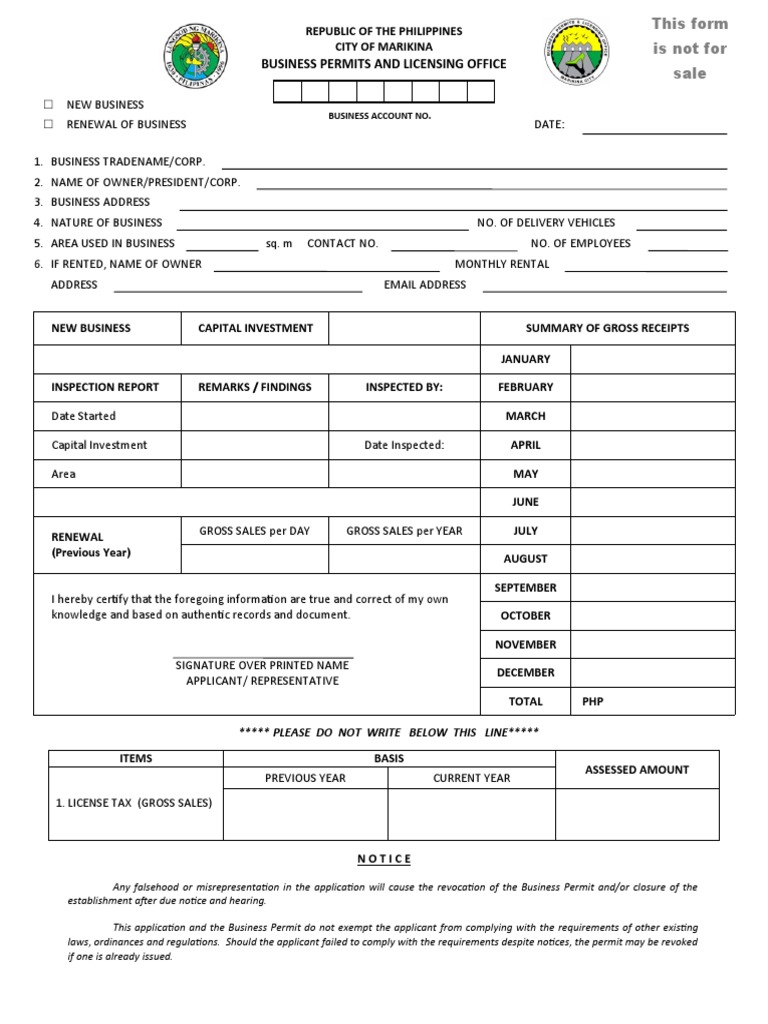 Business Permit Application Form | PDF | Business | Economies