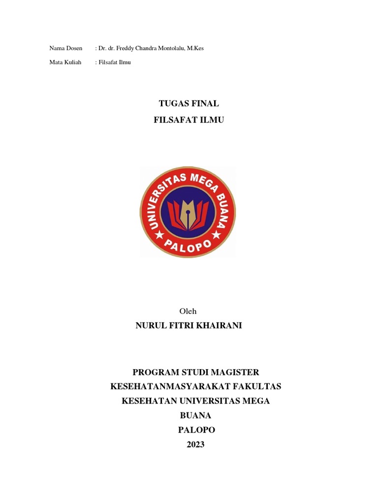Tugas Final Filsafat - Nurul Fitri Khairani | PDF