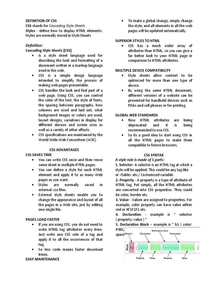 CSS Reviewer | PDF | Html | Html Element