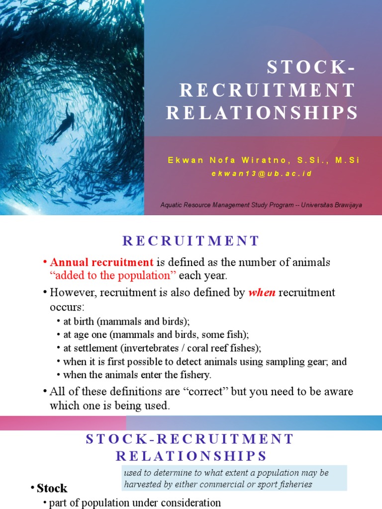 Stock Recruitment Relationships | PDF | Spawn (Biology) | Fish