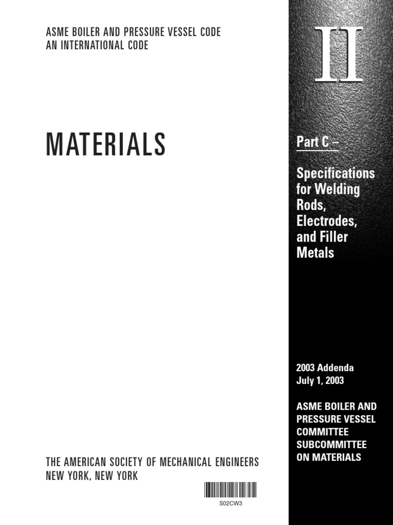 ASME Section II Part C | PDF | Welding | Construction