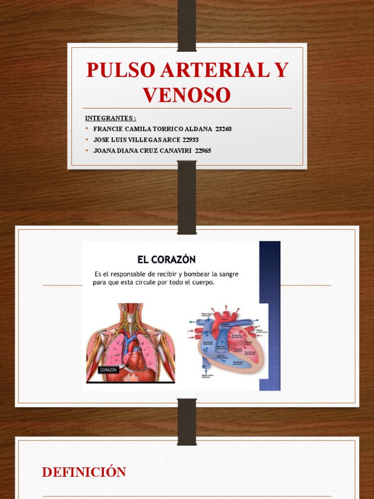 Pulso arterial y venoso: definiciones, características y sitios para su ...