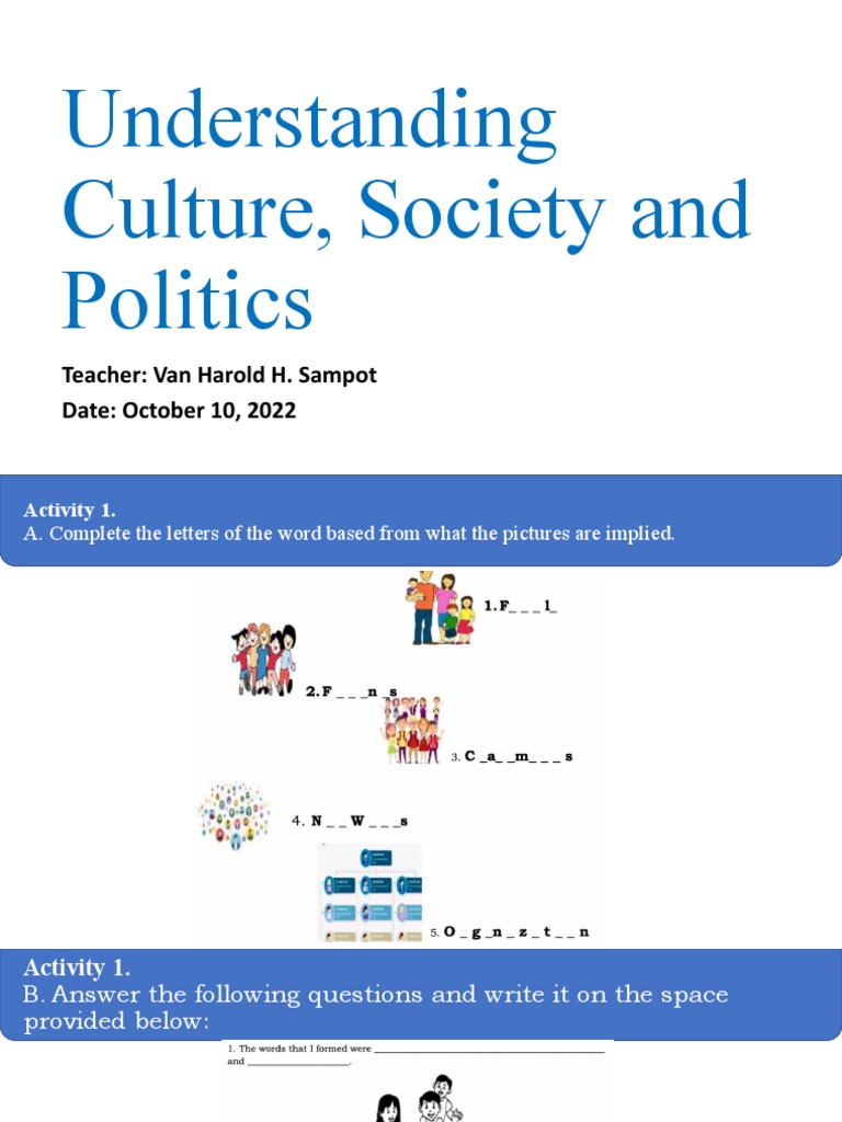 Ucsp Q1 W6 PPT | PDF | Social Group | Cognition