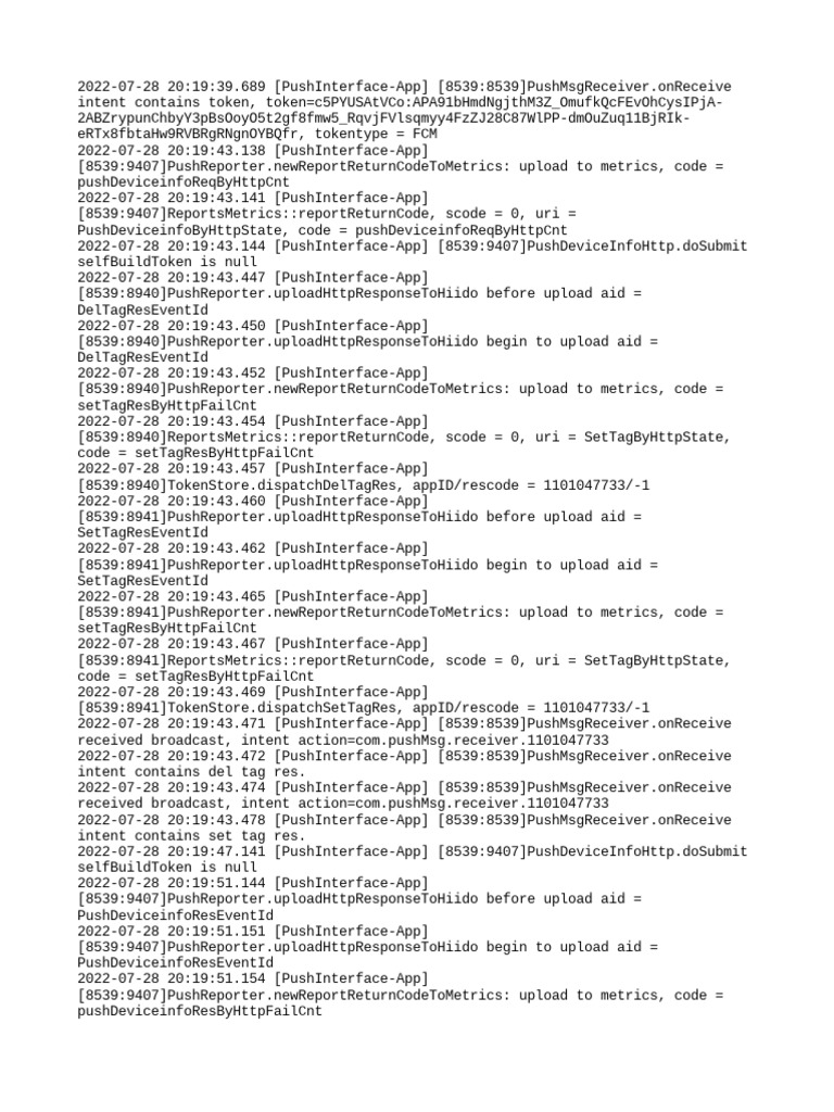 Pushsvc Log | PDF | Computing | Computer Programming Pushsvc Log | PDF | Computing | Computer Programming