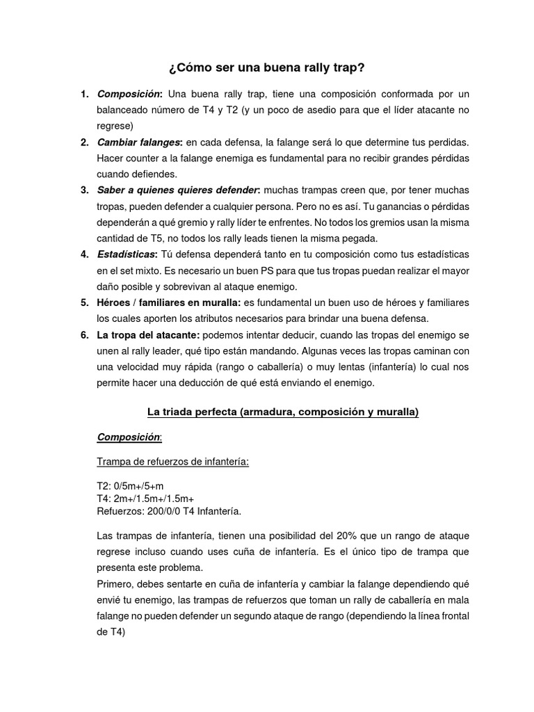 Rally Traps | PDF | Infantería | Caballería