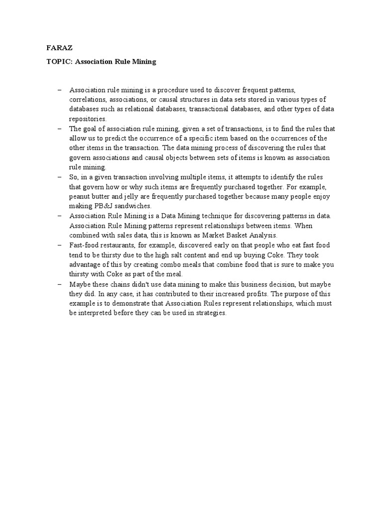 Association Rule Mining | PDF | Information Science | Computing