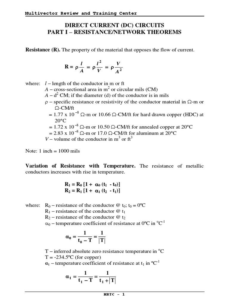 DC Circuits | PDF | Inductance | Electrical Network