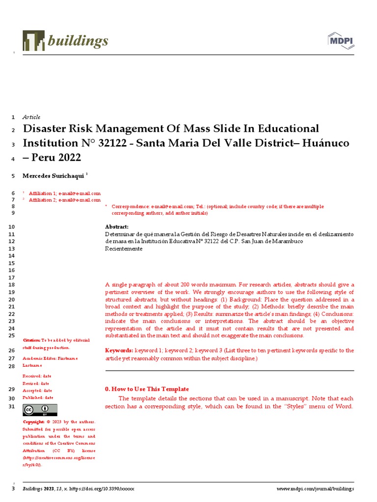MODELO PARA ARTICULO - Formato Papers Building | PDF | Theorem | Citation