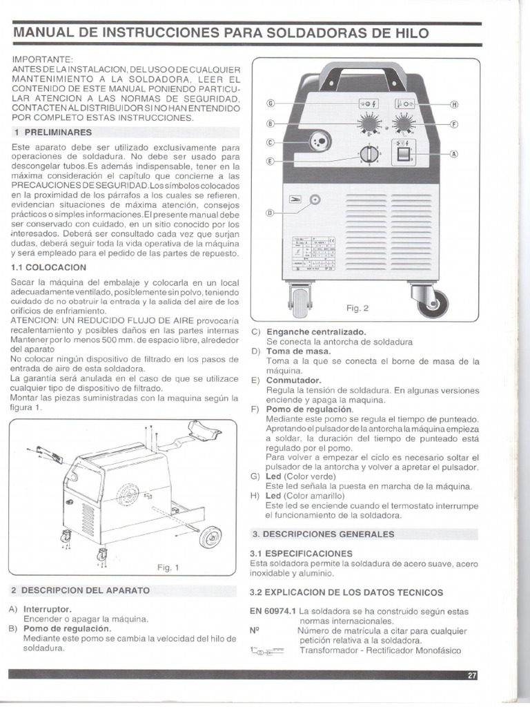 Manual MIG Bravo 165 | PDF