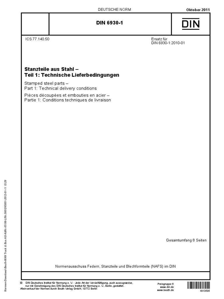 Din 6930-1 | PDF