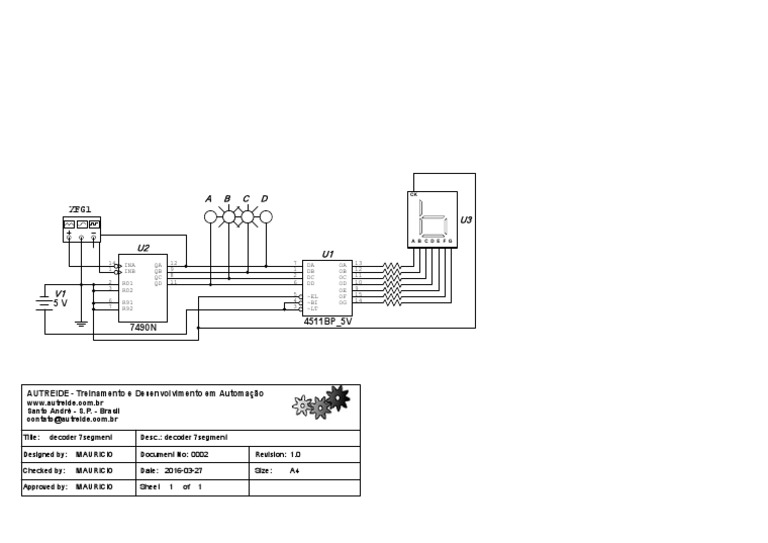 Decoder 7490+4511-7seg | PDF