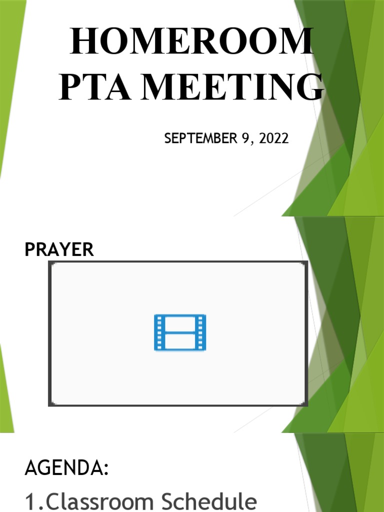 Homeroom PTA Meeting Agenda 2022 | PDF