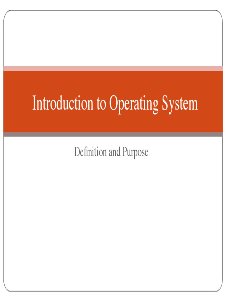 1introduction To Os Pdf Operating System Computer Hardware