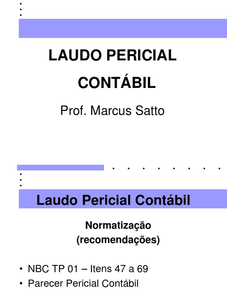 Laudo Pericial Contábil | PDF | Contabilidade | Testemunha especializada