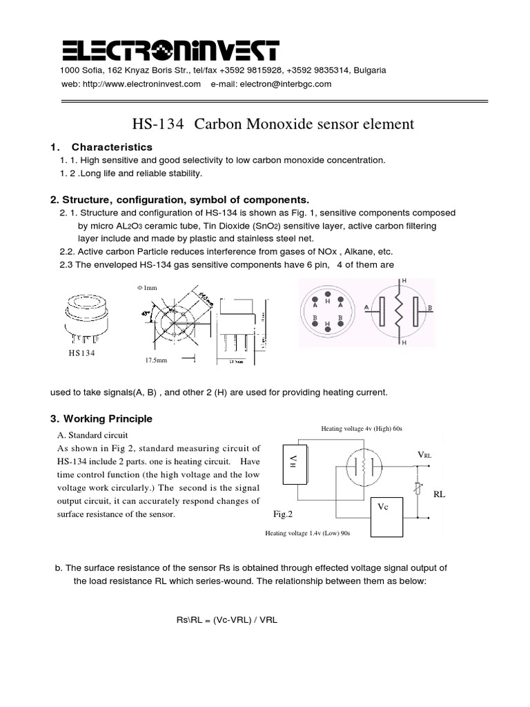 Hs 134 e PDF | PDF | Sensor | Electrical Resistance And Conductance