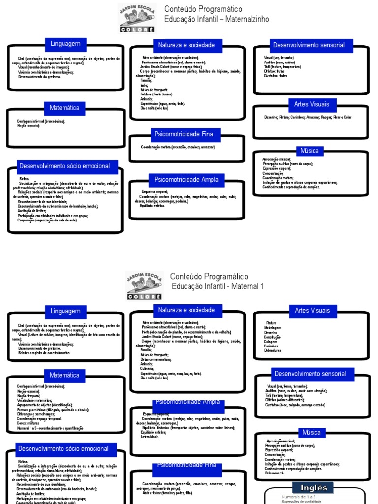 Conteudo Programatico Pre 2 | PDF | Percepção | Imagem