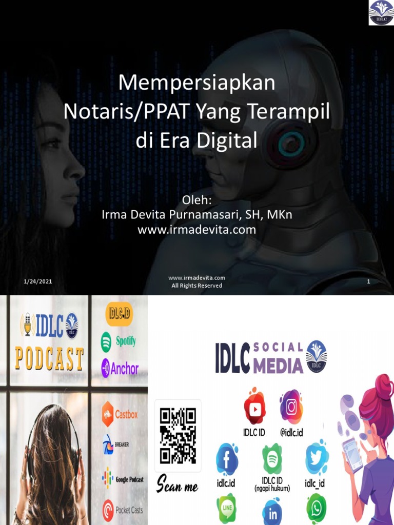 Mempersiapkan Notaris/Ppat Yang Terampil Di Era Digital: Oleh: Irma Devita Purnamasari, SH, MKN ...