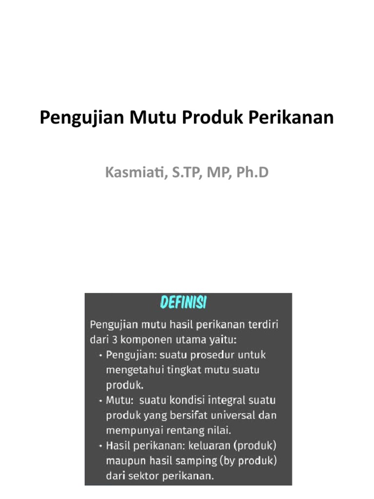Pengujian Mutu Produk Perikanan | PDF | Sains & Matematika