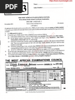 WASSCE WAEC French Past Questions PDF Download | PDF | Qualifications