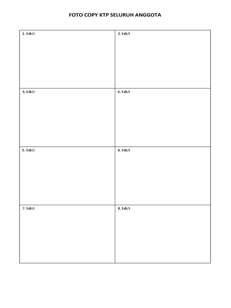 6 Foto Kopy Letak KTP Angota | PDF
