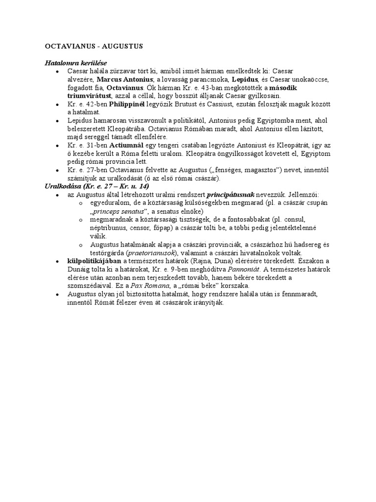 OCTAVIANUS - Augustus | PDF