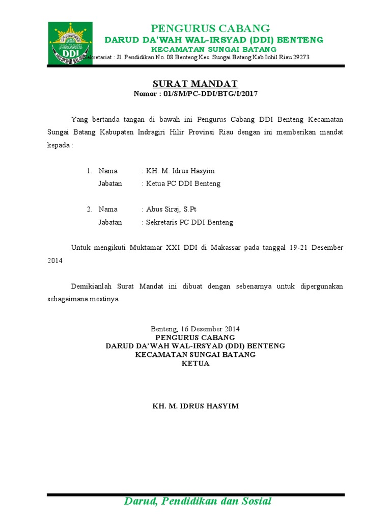 Surat Mandat | PDF