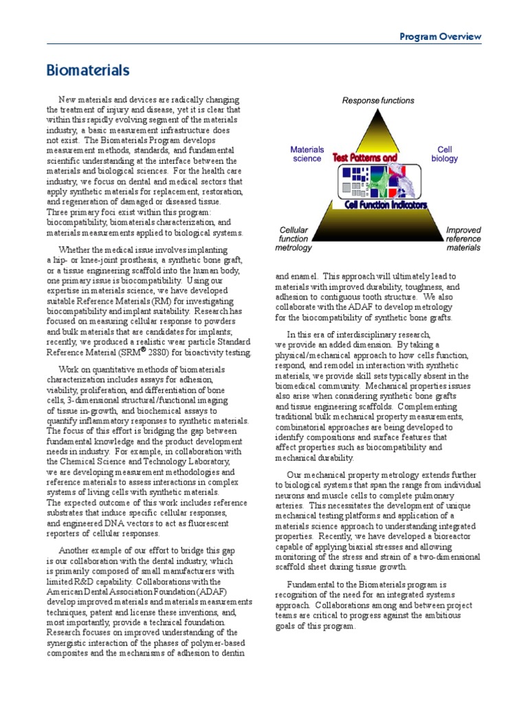 Biomaterials | Download Free PDF | Tissue Engineering | Biomaterial