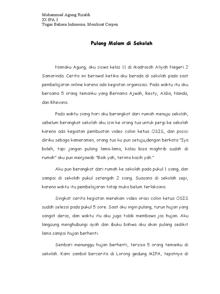 Cerita Horor di Sekolah | PDF | Fiksi Misteri, Thriller, & Kejahatan