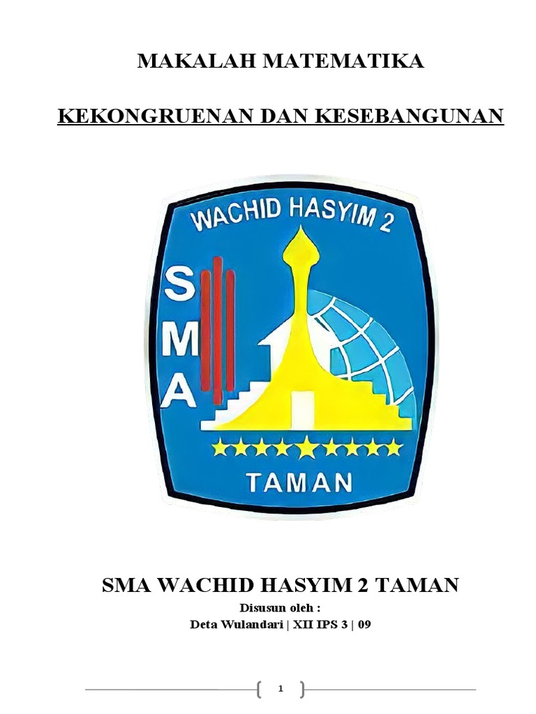 Makalah Matematika 2 Pdf Sains And Matematika 