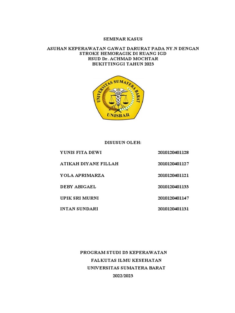 SEMINAR Stroke Hemoragik-1 | PDF