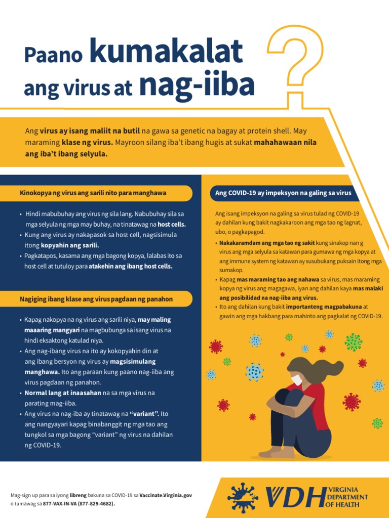 VDH Fact Sheet - How Viruses Spread - Change - Tagalog | PDF
