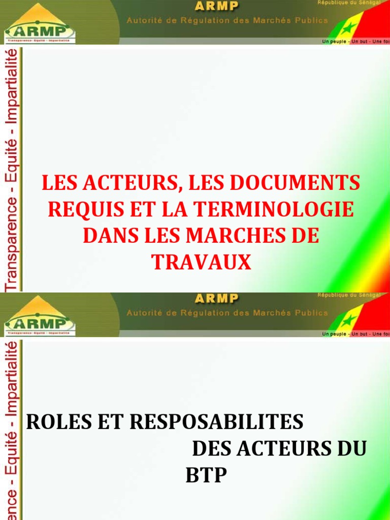 Acteurs Documents Requis | PDF | Architecte | Business