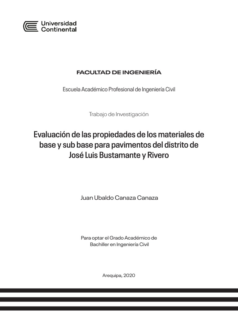 Tesis Continental Sub Base y Base | Descargar gratis PDF | Hormigón ...