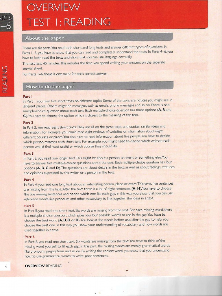 Tjyhkj Reading B1 Preliminary For Schools Practice Tests Plus Pearson | PDF