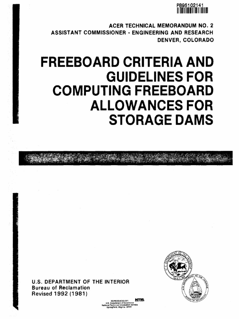 Freeboard Guidelines for Storage Dams | PDF | Dam | Spillway