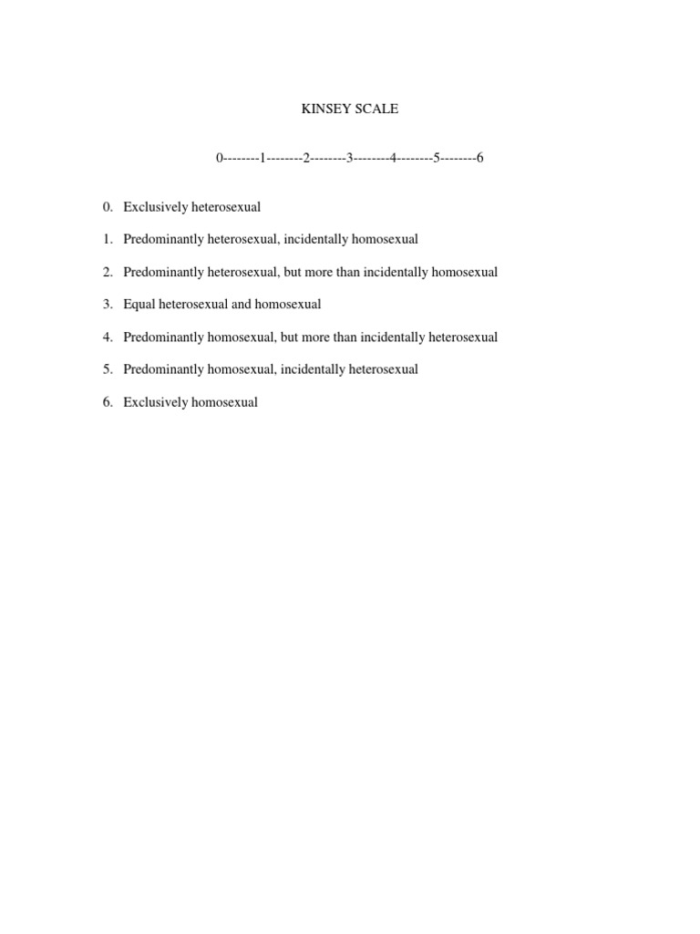 Kinsey Scale | PDF