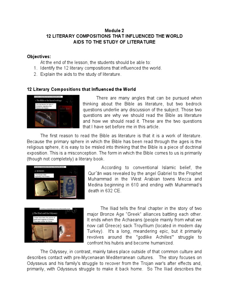 Literary Compositions That Influenced The World | PDF | Muhammad