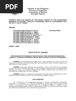 Barangay Resolution Sample | PDF | Government