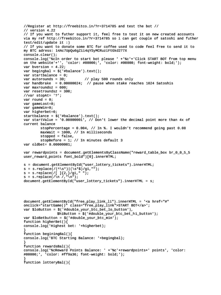 Test and Multiply BTC with Bot | PDF | Computers