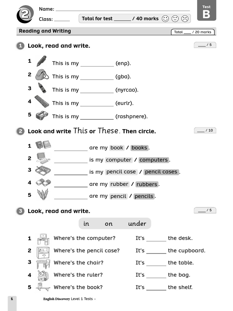 ED Tests Unit 2B | PDF