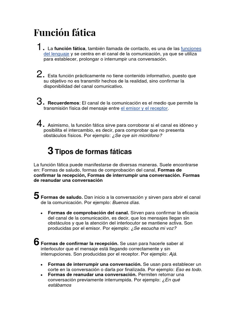 Función Fática | PDF | Comunicación