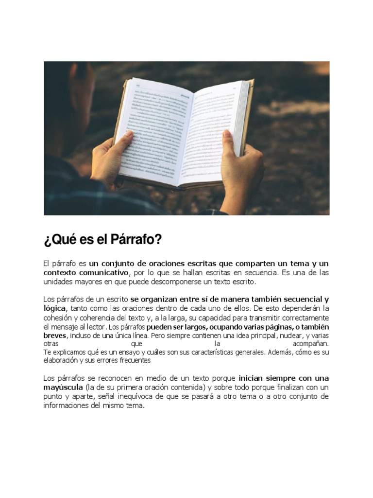 Definición y Tipos de Párrafos | PDF | Ensayos | Párrafo