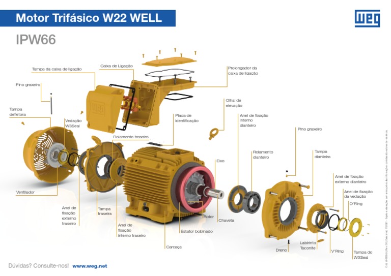 Vista Explodida do Motor W22 | PDF | Máquinas | Bens manufaturados