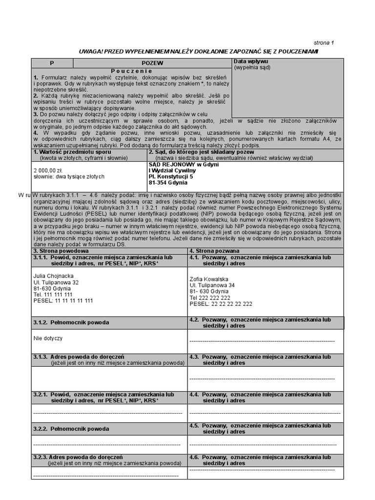 Pozew Ze Strony Ministerstwa | PDF