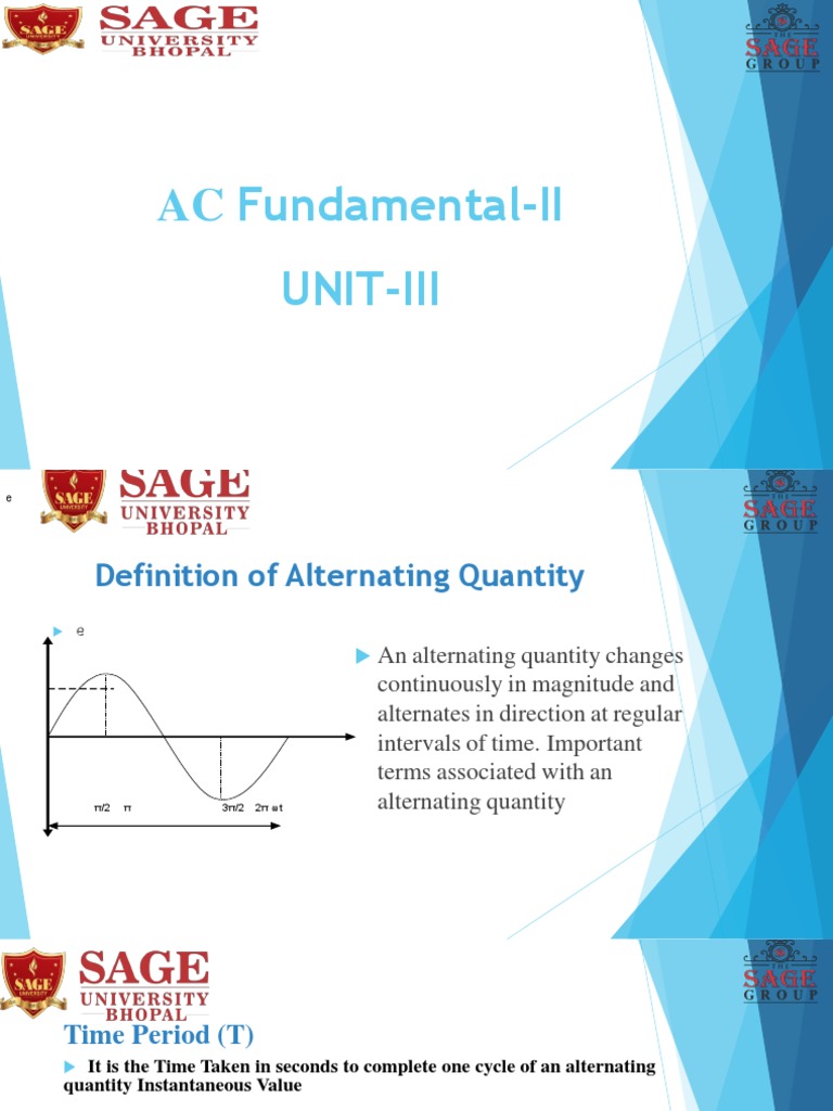 Unit III Ac Fundamental II | PDF | Phase (Waves) | Alternating Current